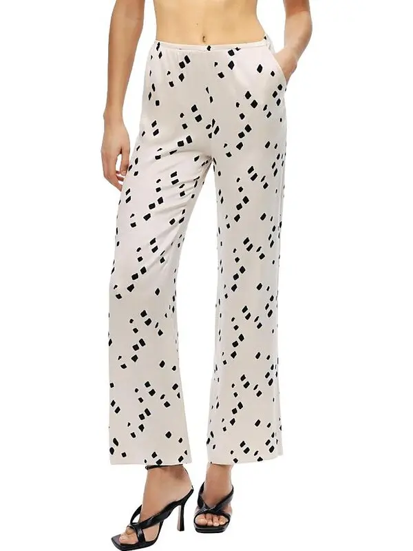 NOCTURNE Printed Wide-leg Trousers - Multi-colored