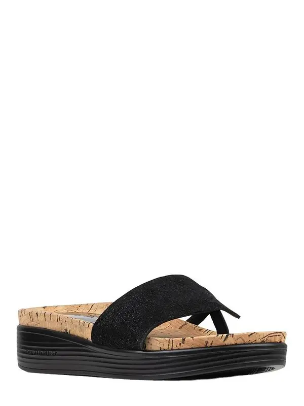 DONALD PLINER Fifi Wedge Sandals - Black