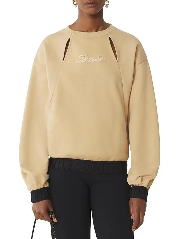 LANVIN Ribbon Sweatshirt - Sand Color.