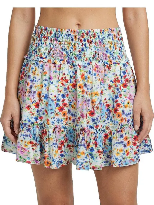 CHANGE OF SCENERY Devon Tiered Mini Skirt - Wildflower Patch