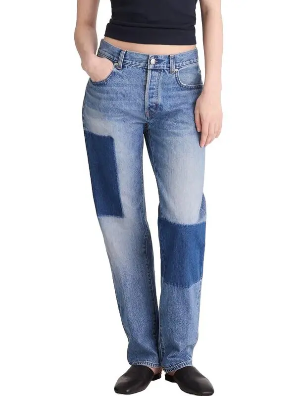Madewell The Dean Easy Straight Jeans - Worn Wash