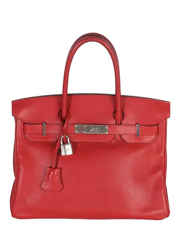 Hermès Birkin 30 Leather Handbag - Red