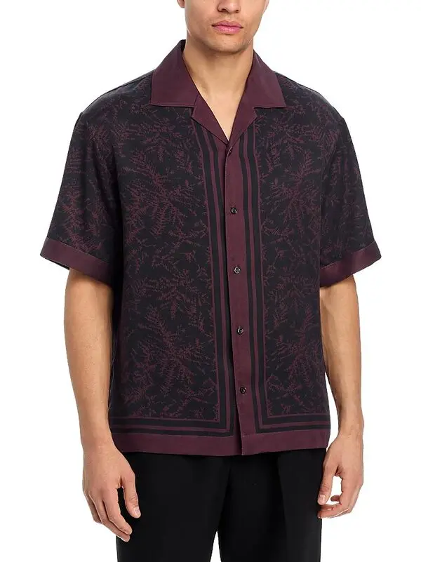 Hugo Espino Oversized Fit Paisley Shirt - Open Brown