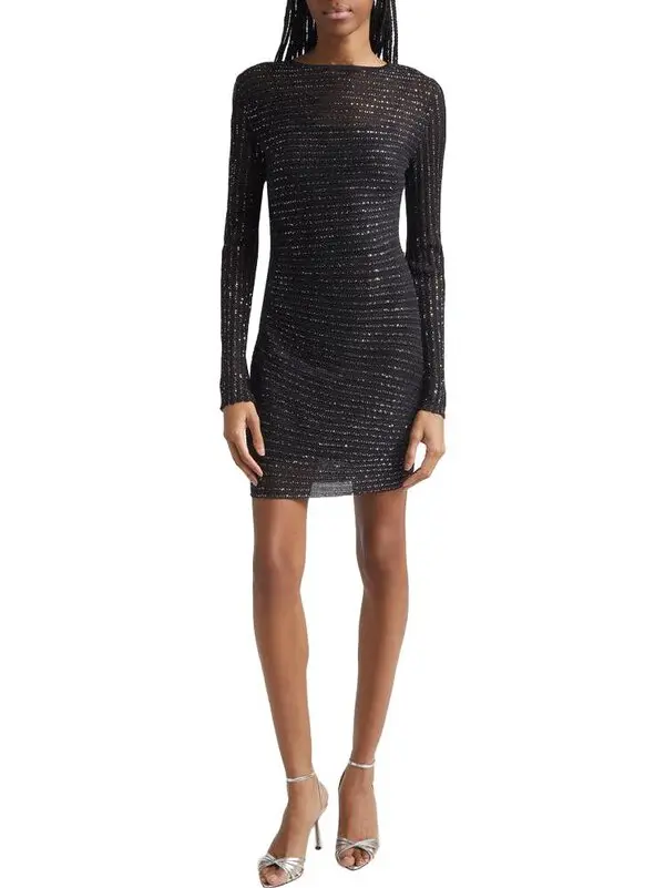 Missoni Sequin Metallic Mini Dress - Black Tones