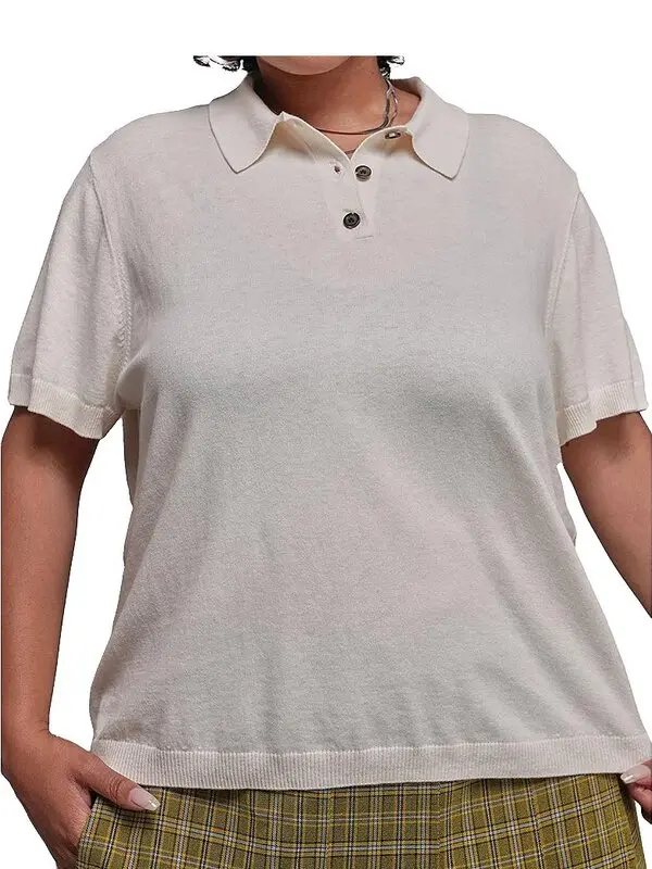 WILDFANG Everyday Sweater Polo - Oat