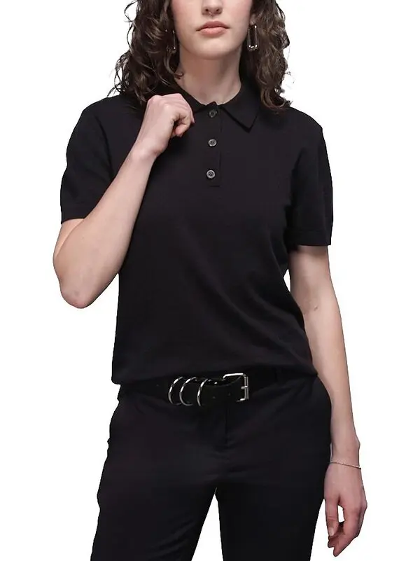 WILDFANG Everyday Sweater Polo - Black
