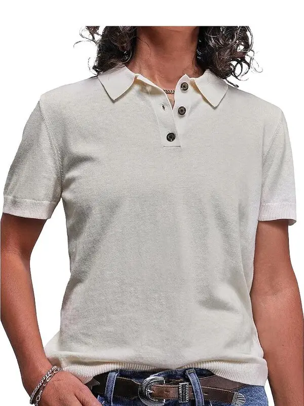 WILDFANG Everyday Sweater Polo - Oat