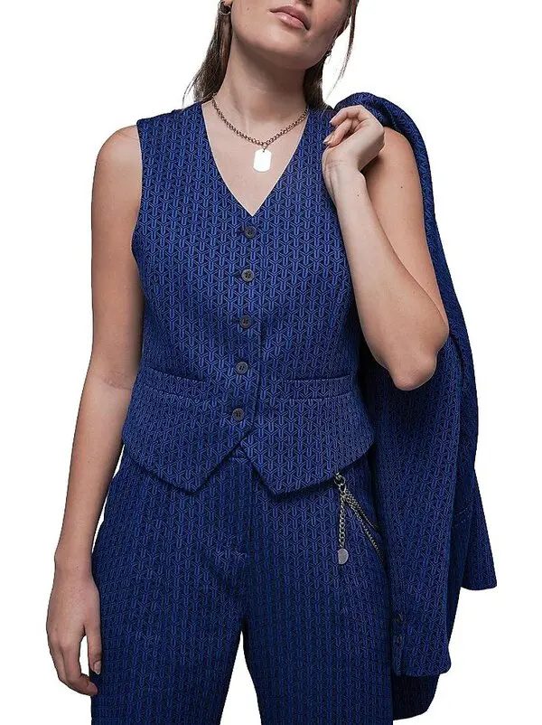 WILDFANG The Empower Jacquard Vest - Cobalt Blue