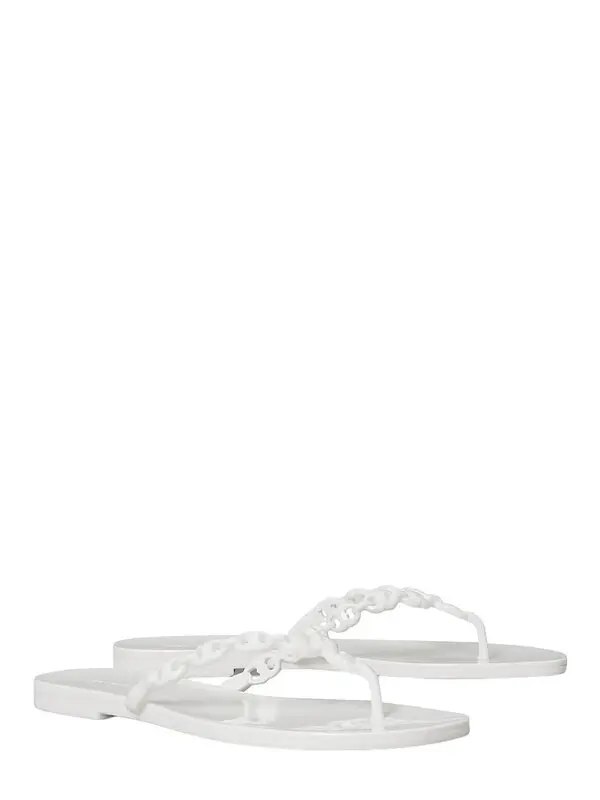 Tory Burch Gemini Link Jelly Sandals - Bianco