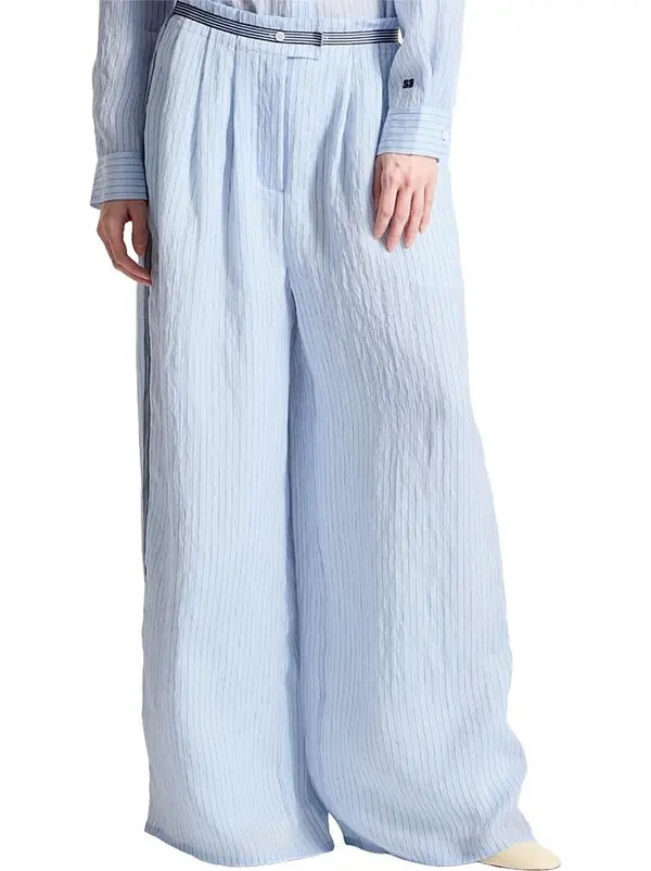 SAINT ART Wilson Pinstriped Pants - Sky Blue