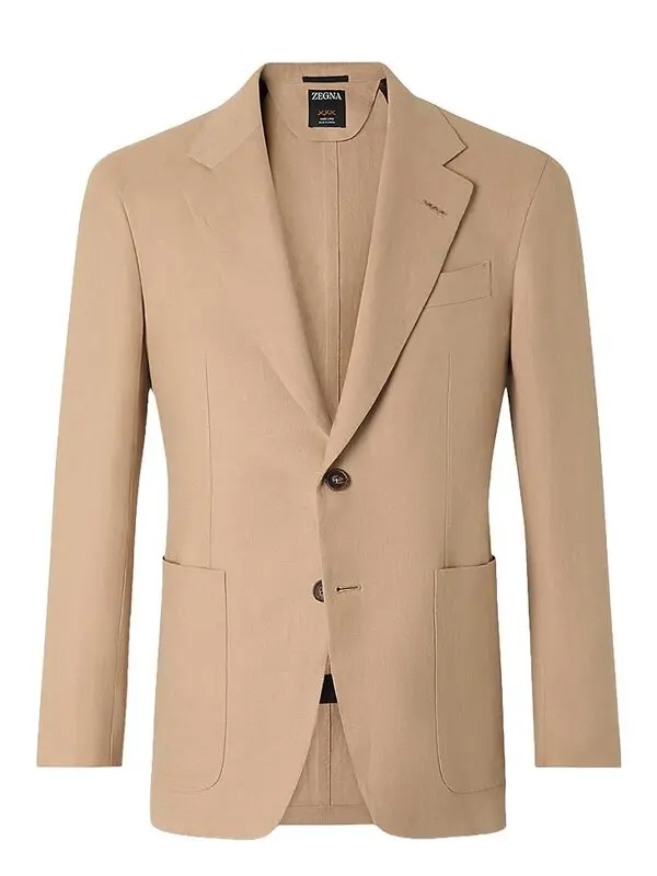 Zegna Oasi Lino Flower Jacket - Beige