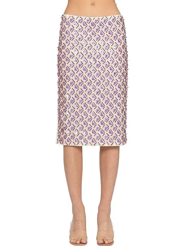 DES_PHEMMES Classic Longuette Skirt - Candy/raspberry
