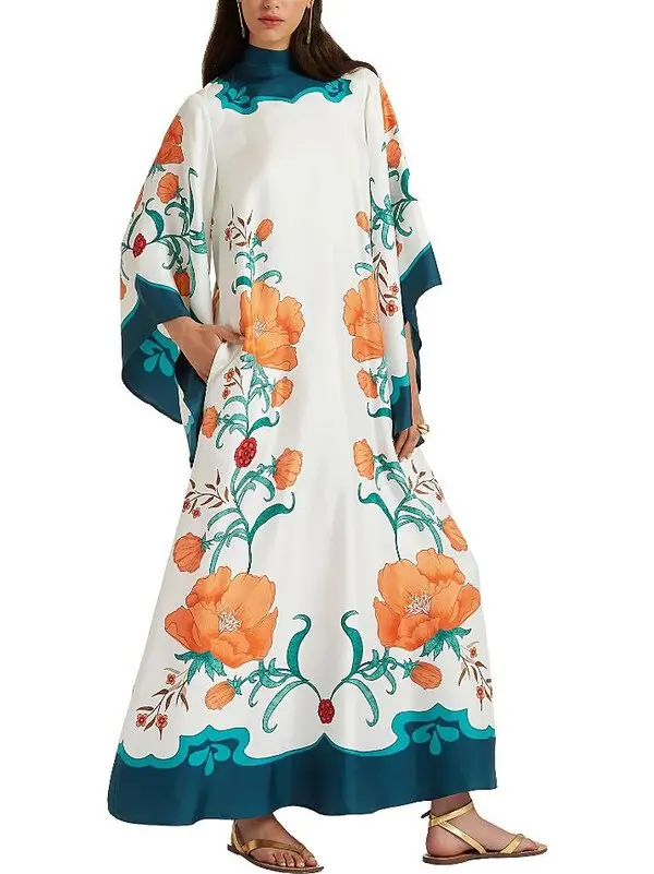 La DoubleJ Magnifico Printed Maxi Dress - Morpheus Placee Orange