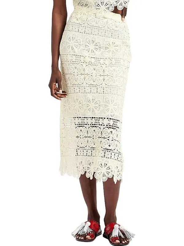 La DoubleJ Lacey Pencil Skirt - Caper Light Yellow