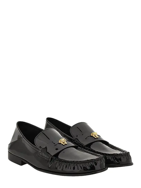 Versace Leather Loafers - Black Versace