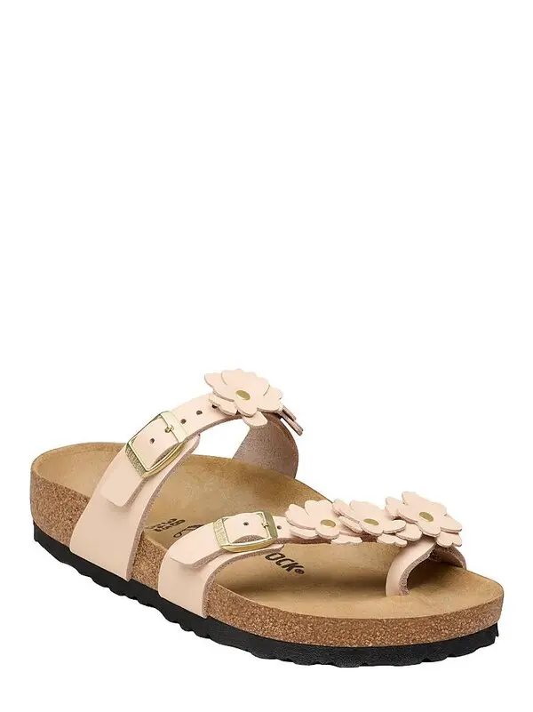 BIRKENSTOCK Mayari Flowers Leather Sandals - Light Rose