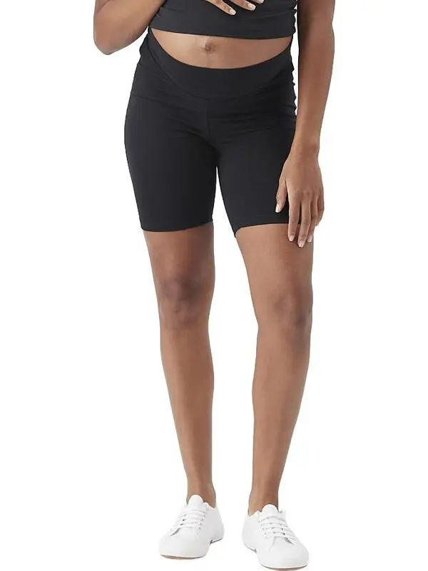 RIPE MATERNITY Organic Cotton Bike Short - Black