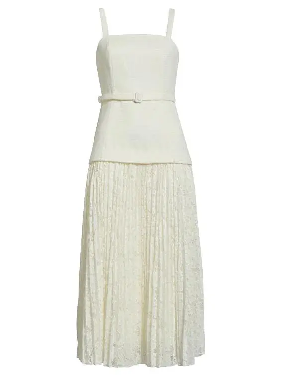 Astr The Label Caitlin Sleeveless Dress - Ivory