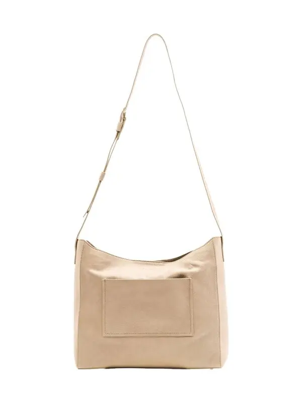 ECOTORIE Brigitte Leather Crossbody Bag - Oatmeal