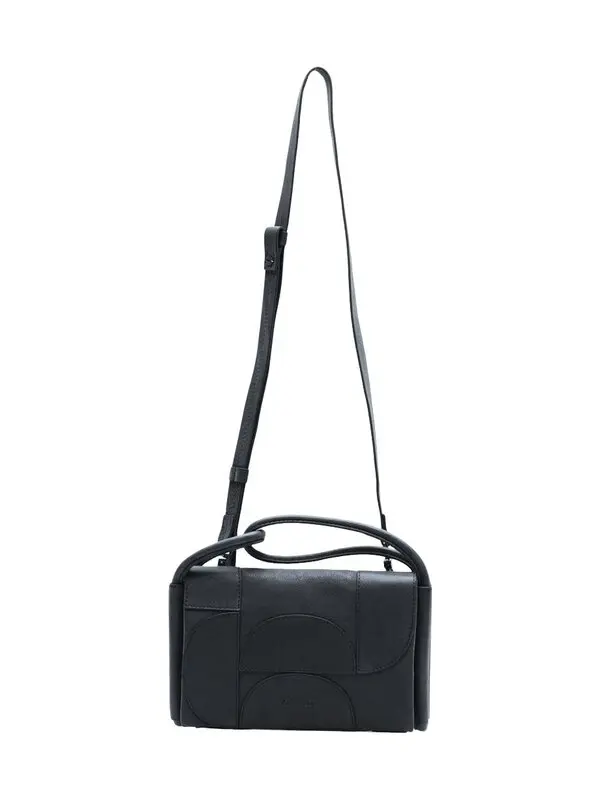 ECOTORIE Leather Crossbody Bag - Black