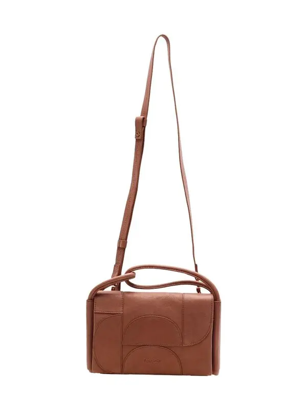 ECOTORIE Leather Crossbody Bag - Cognac