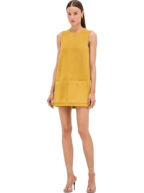 Alexis Dakota Mini Dress - Citrine Suede
