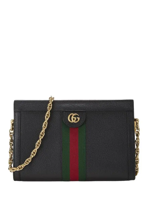 Gucci Leather Ophidia Shoulder Bag - Black