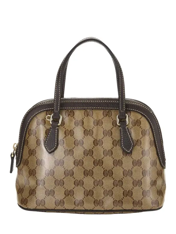 Gucci Gg Crystal Dome Handbag - Brown