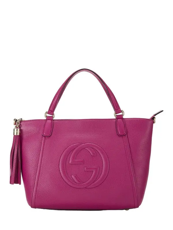 Gucci Leather Soho Top Handle Bag - Pink