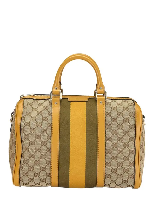 Gucci Original Gg Vintage Web Boston - Yellow