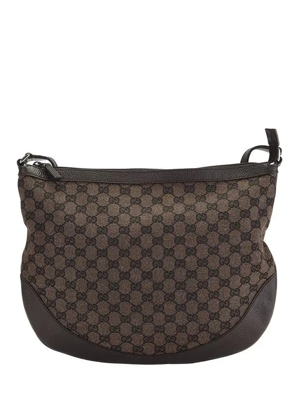 Gucci Gg Canvas Round Crossbody - Brown