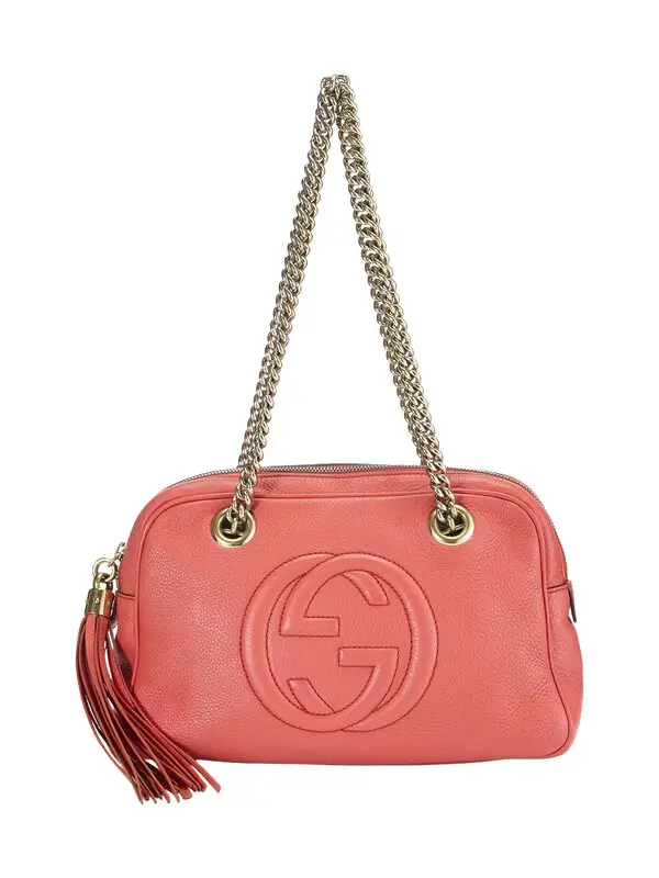 Gucci Leather Soho Chain Shoulder Bag - Pink