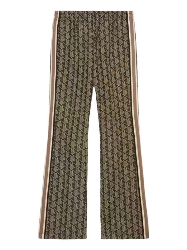 Lacoste Side-stripe Monogram Track Pants - Brown