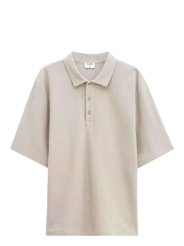 Filippa K Cotton Jersey Polo Shirt - Neutrals