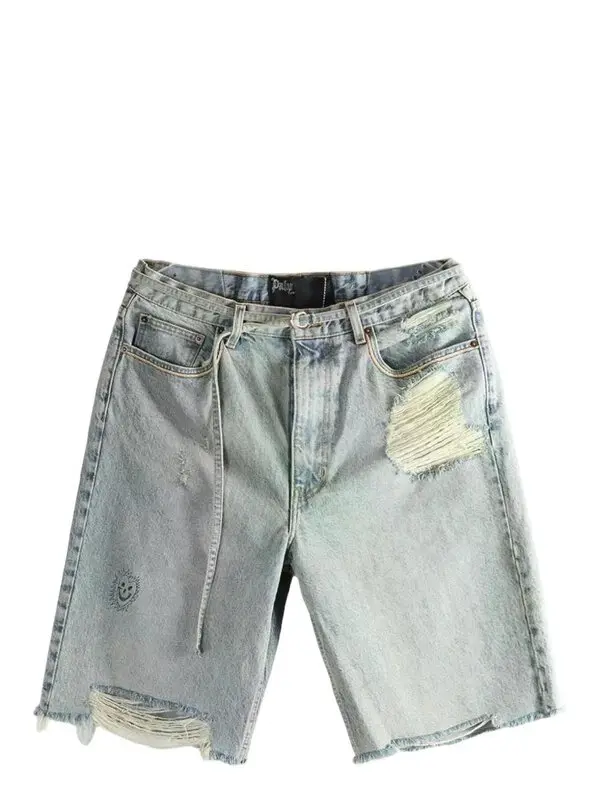 PALY Distressed Denim Shorts - Blue