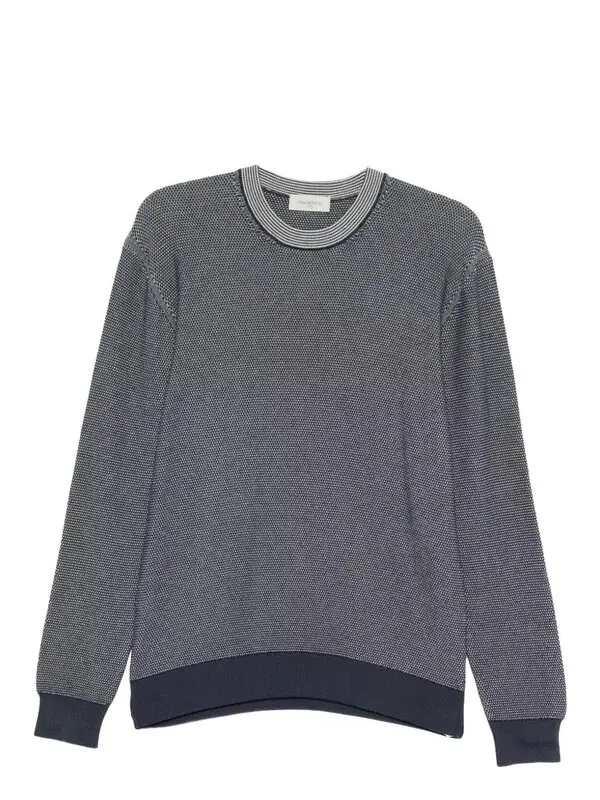 PIACENZA CASHMERE 1733 Patterned Silk Sweater - Blue