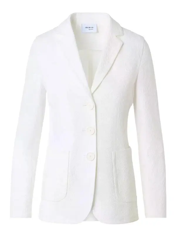 Akris Single-breasted Textured Blazer - White