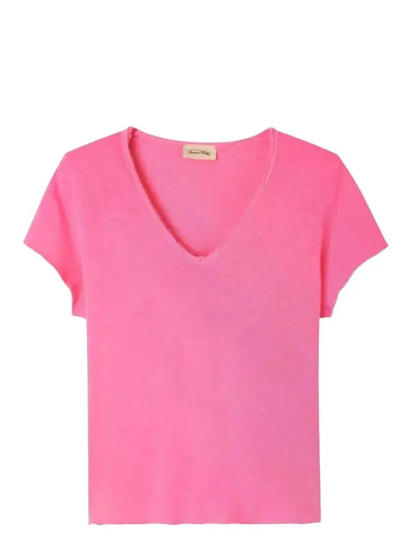 American Vintage Sonoma V-neck T-shirt - Pink