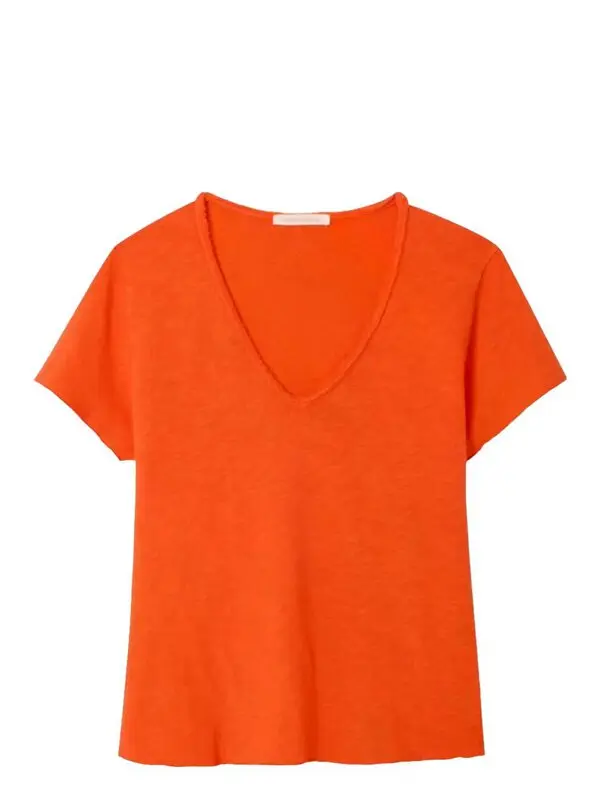 American Vintage Sonoma V-neck T-shirt - Orange