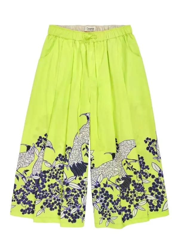 PSOPHIA Floral-print Palazzo Trousers - Green