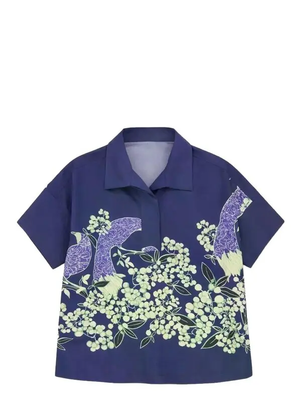 PSOPHIA Floral-pattern Shirt - Blue