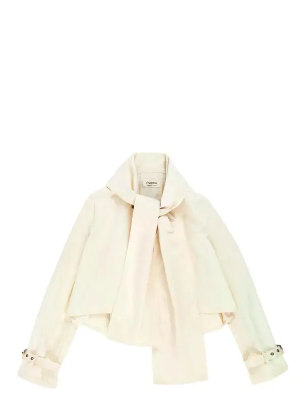 PSOPHIA Scarf-collar Jacket - Neutrals