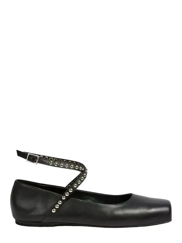 Liviana Conti Flavienne Studded-strap Ballet Flats - Black