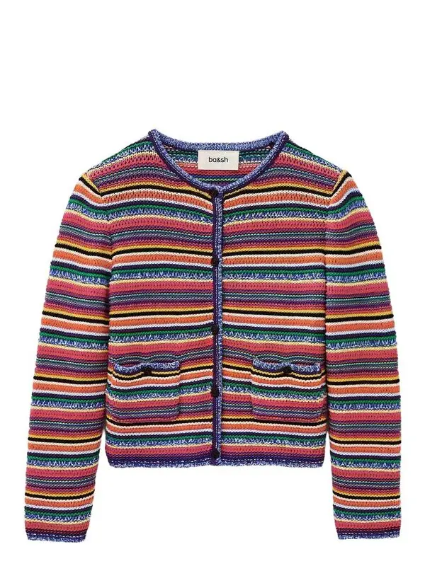Ba&sh Striped Cardigan - Pink
