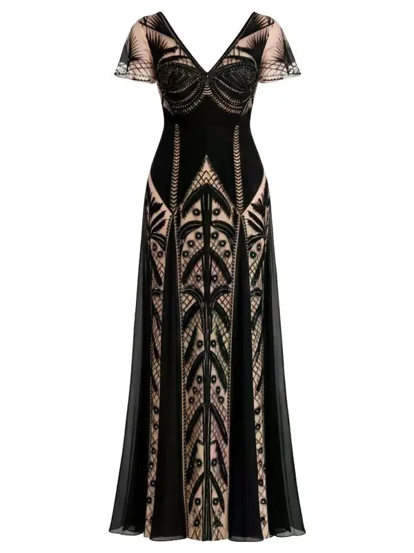 TEMPERLEY LONDON Giselle Embroidered Gown - Black