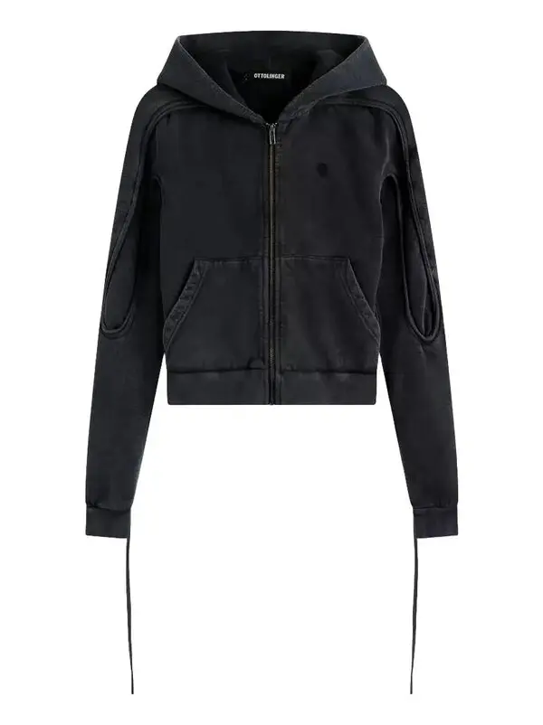 Ottolinger Hooded Zip Sweatshirt - Black