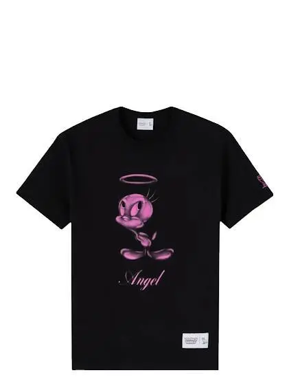 OVO Looney Tunes Tweety Bird Angel In Disguise T-shirt - Black