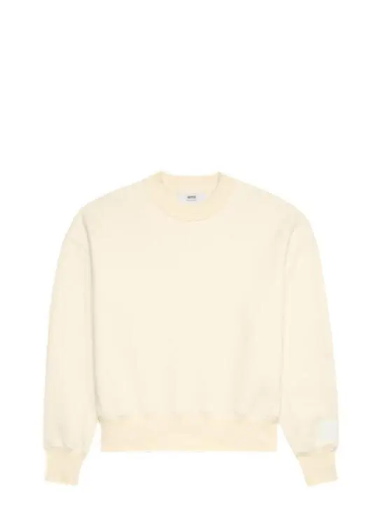 Ami Logo Patch Sweatshirt - Ivory Yellow