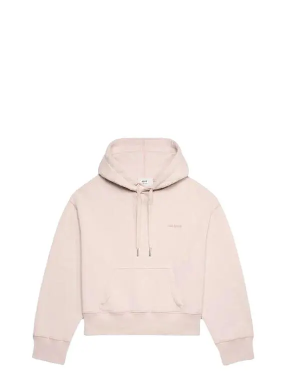Ami Logo-embroidered Hoodie - Pink