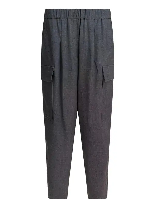 SEMPER Elastic-waist Cargo Trousers - Grey